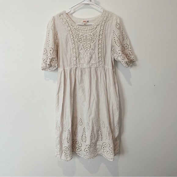 Dresses | Orange Creek 10 Cotton Cream Lace Pattern Dress | Poshmark